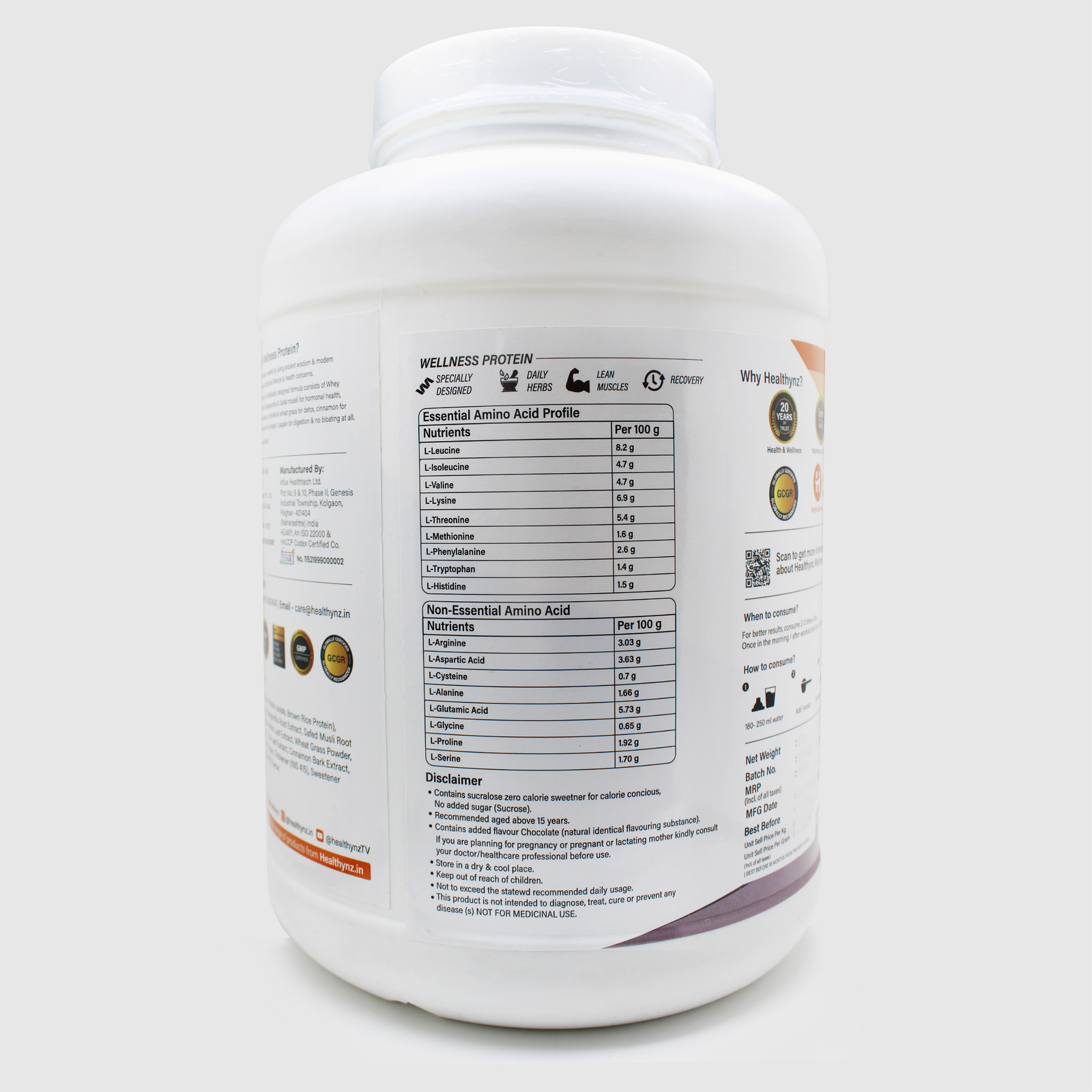 Healthynz Wellness Protein - Whey Protein With Herbs - Healthynz